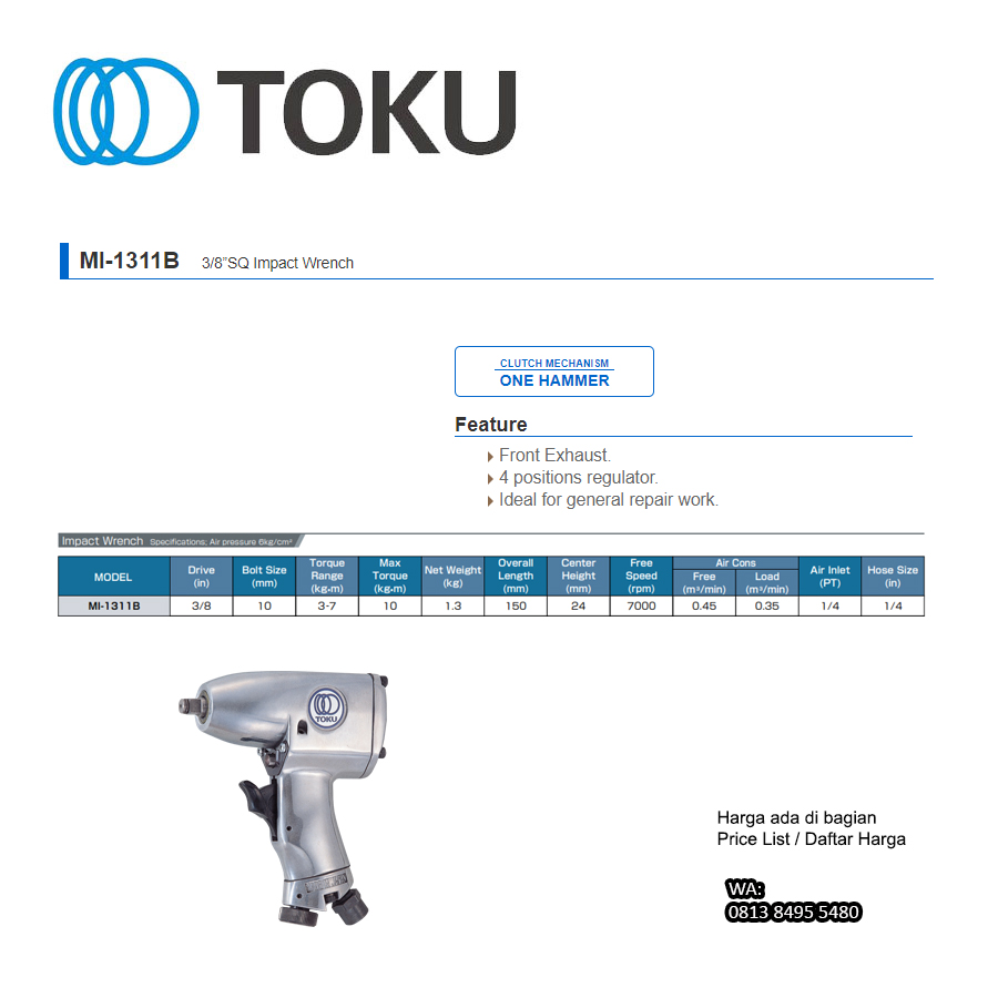 TOKU - TOKU MI 1311 B Impact Wrench